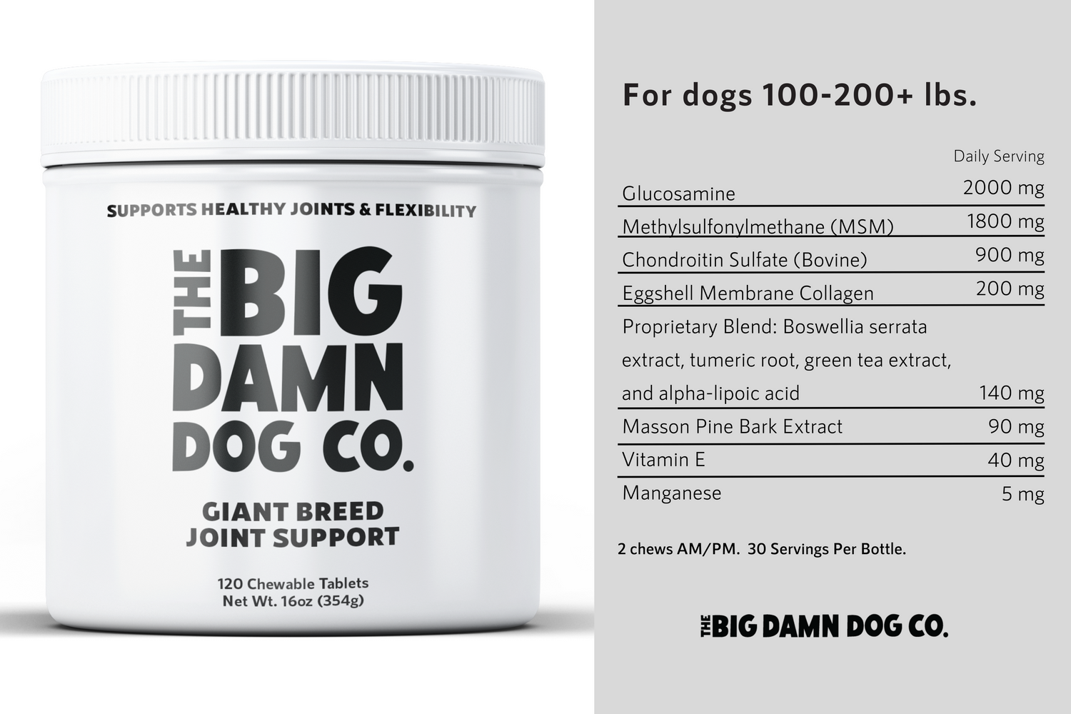 Giant Breed Hip & Joint – The Big Damn Dog Co.